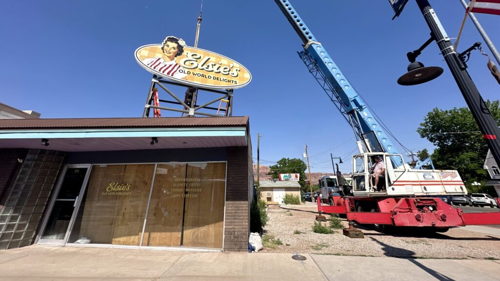 Rooftop sign for Elsie's café turns heads on Moab's Main Street - Moab ...